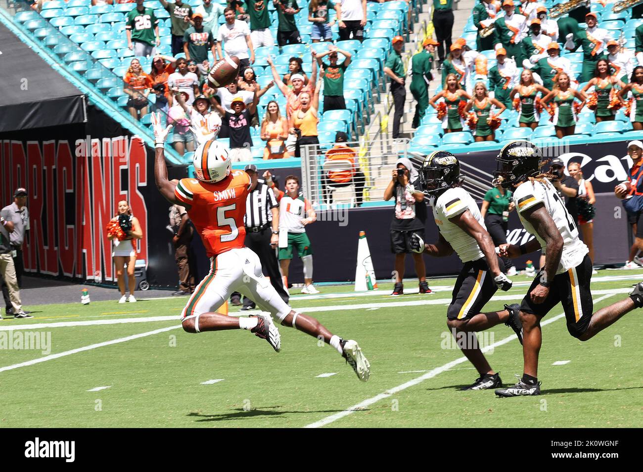 Miami Gardens, United States. 10th Sep, 2022. Miami Hurricanes wide ...