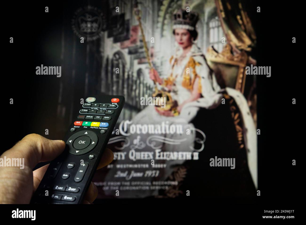 Belgrade, Serbia - September 12, 2022: Queen Elizabeth II coronation ...