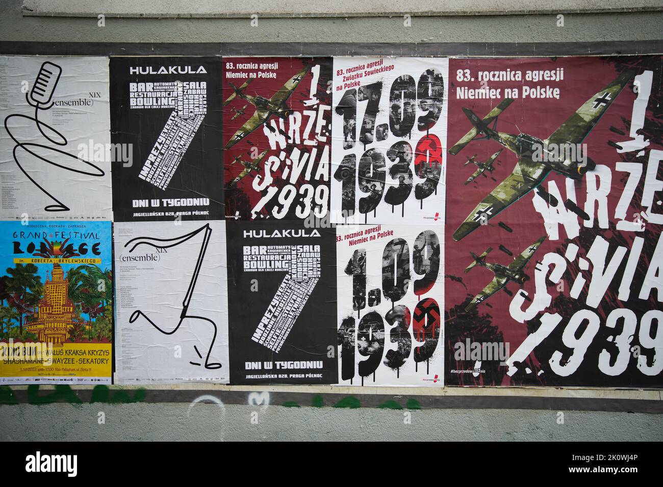 Posters are seen in the city center advertising a rosary for the memory ...