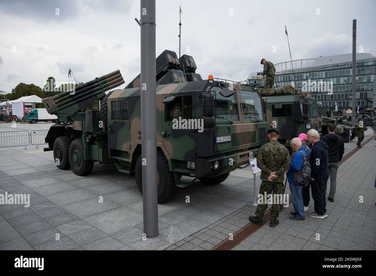 A WR-40 Langusta MLRS (Multiple Launch Rocket System) based on the ...