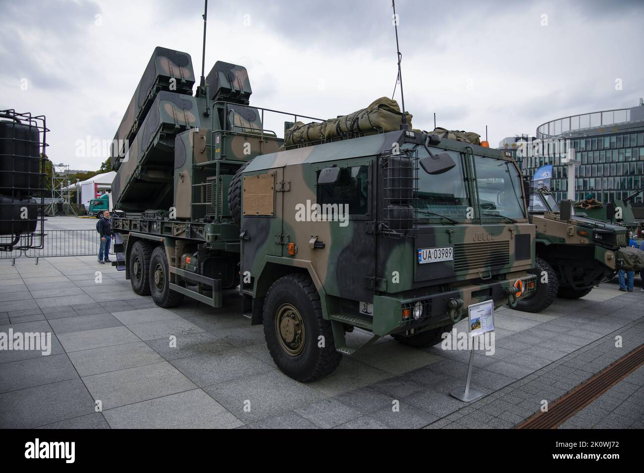 An NSM (Naval Strike Missile) launcher manufactured by the Norwegian ...