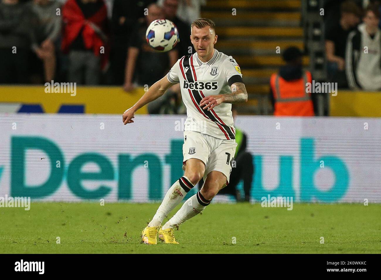 Ben Wilmot #16 of Stoke City kicks the ball up the pitch during the Sky ...