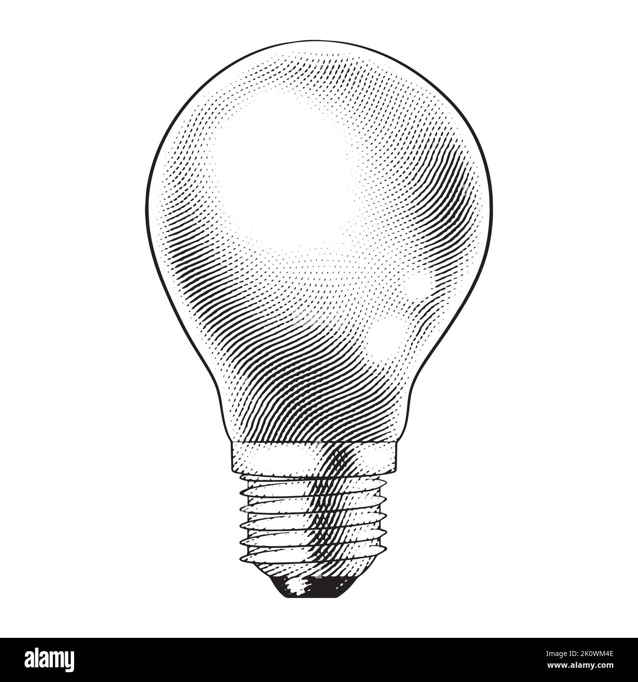 Vintage lightbulb engraving Stock Vector Images - Alamy