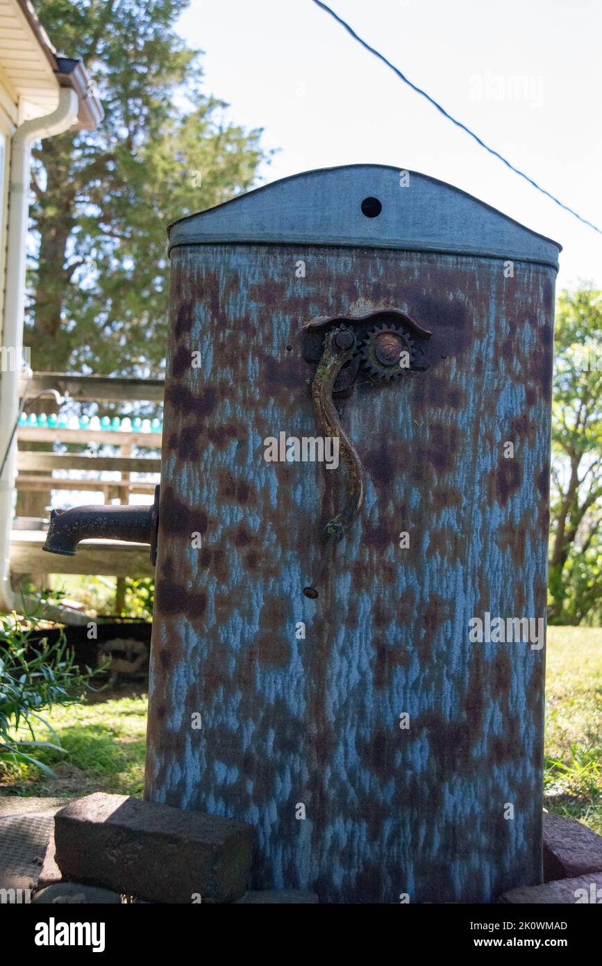 An image of an old pump on a farm Stock Photo - Alamy