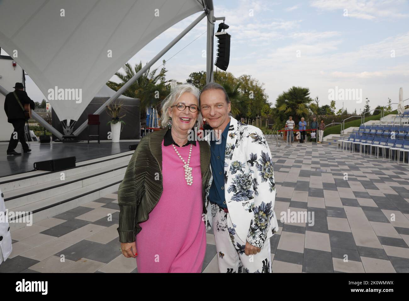 Katrine Lihn und Frank Zimmermann bei der Fotoprobe zum Theaterstück ...