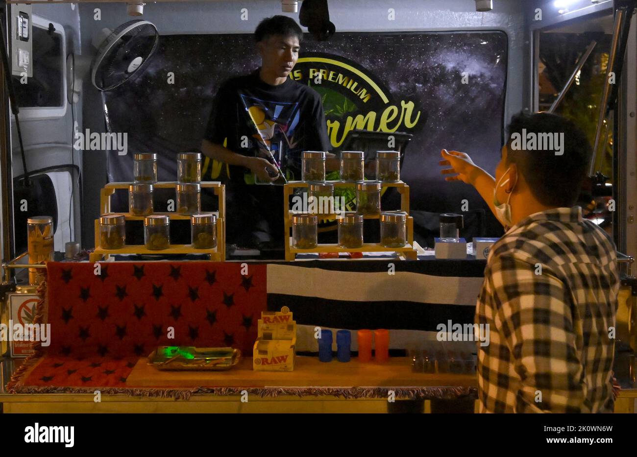 Bangkok, Thailand. 13th Sep, 2022. A vendor takes a photograph in a detail view of the ''Mr ...