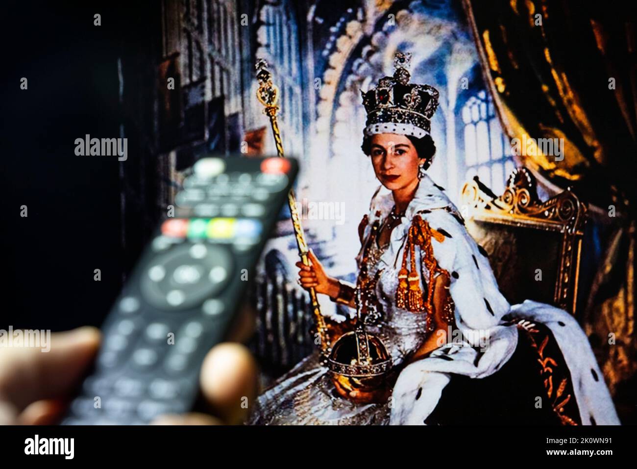 Belgrade, Serbia - September 12, 2022: Queen Elizabeth II coronation ...