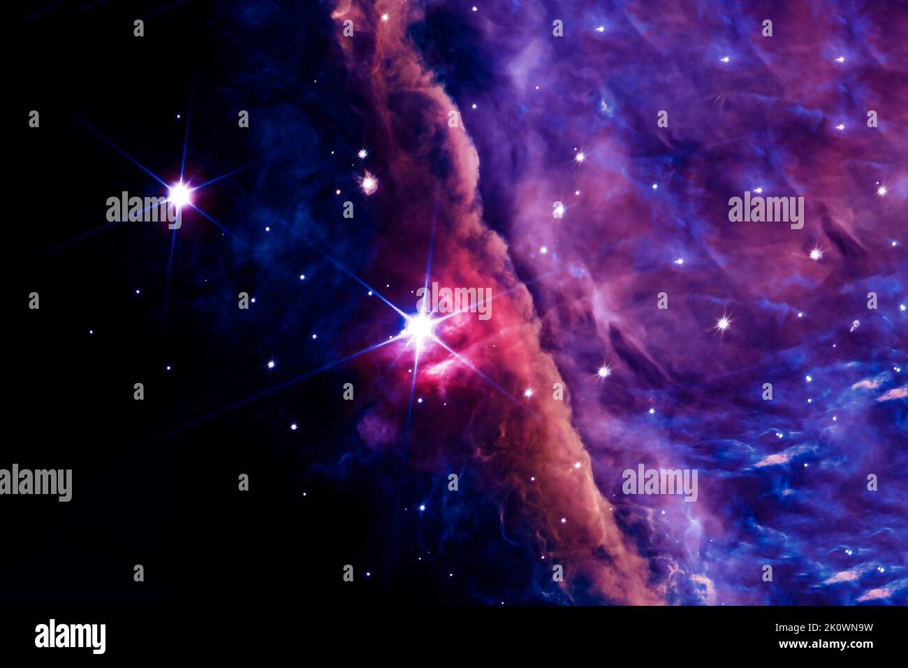 Bright, beautiful space nebula. Elements of this image furnished by ...