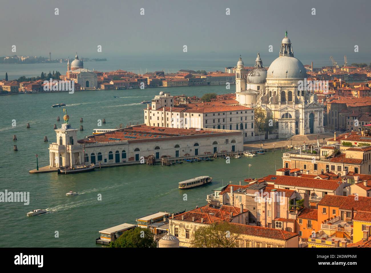 Grand Canal and Basilica from above Campanile, St. Mark's Square ...