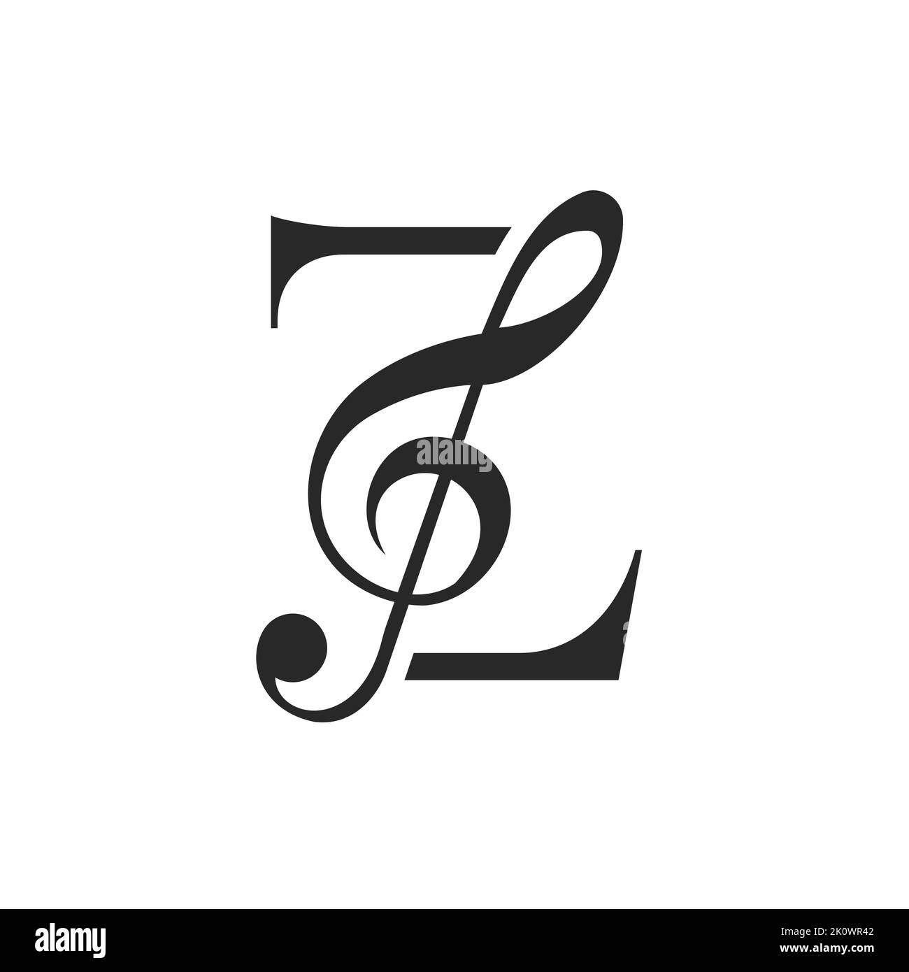 Initial Letter Z Music Logo. Dj Symbol Podcast Logo Icon Vector ...