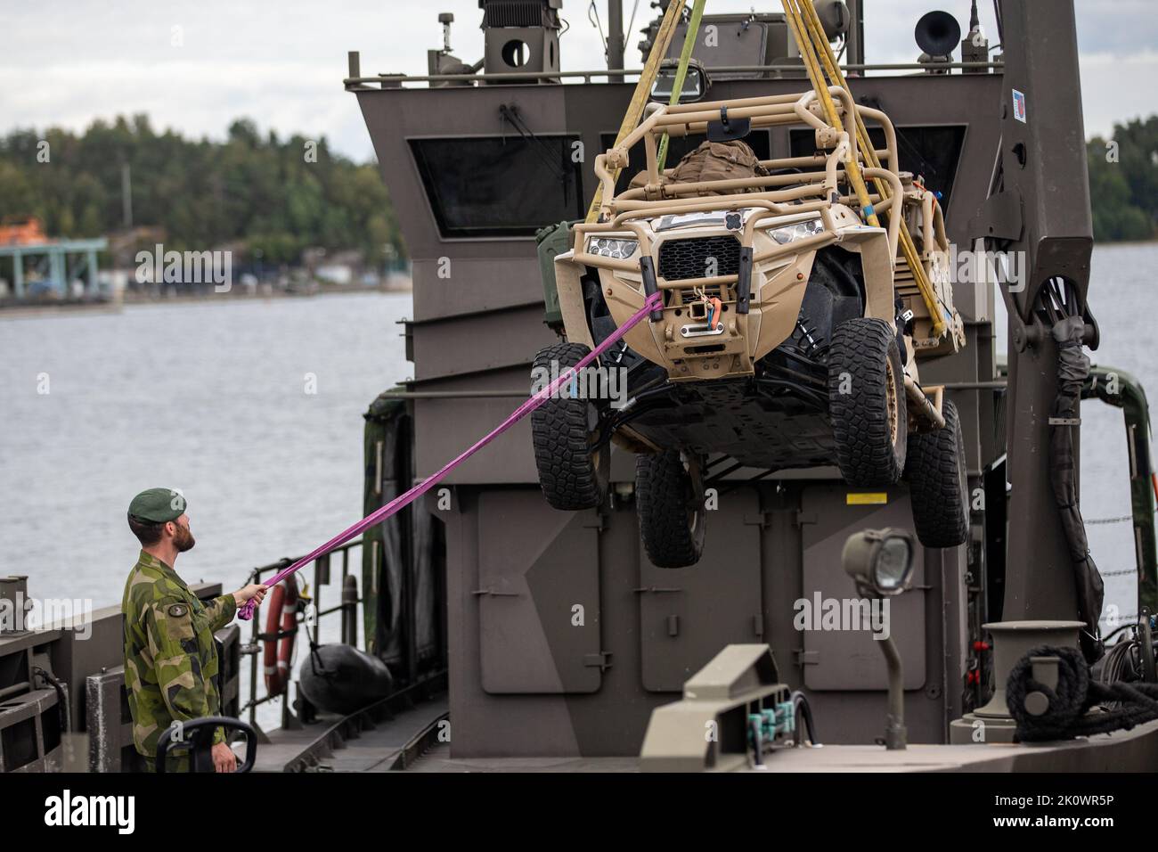 Swedish Marine Corps Staff Sgt. Anton Lundkvist, a combat boat driver ...