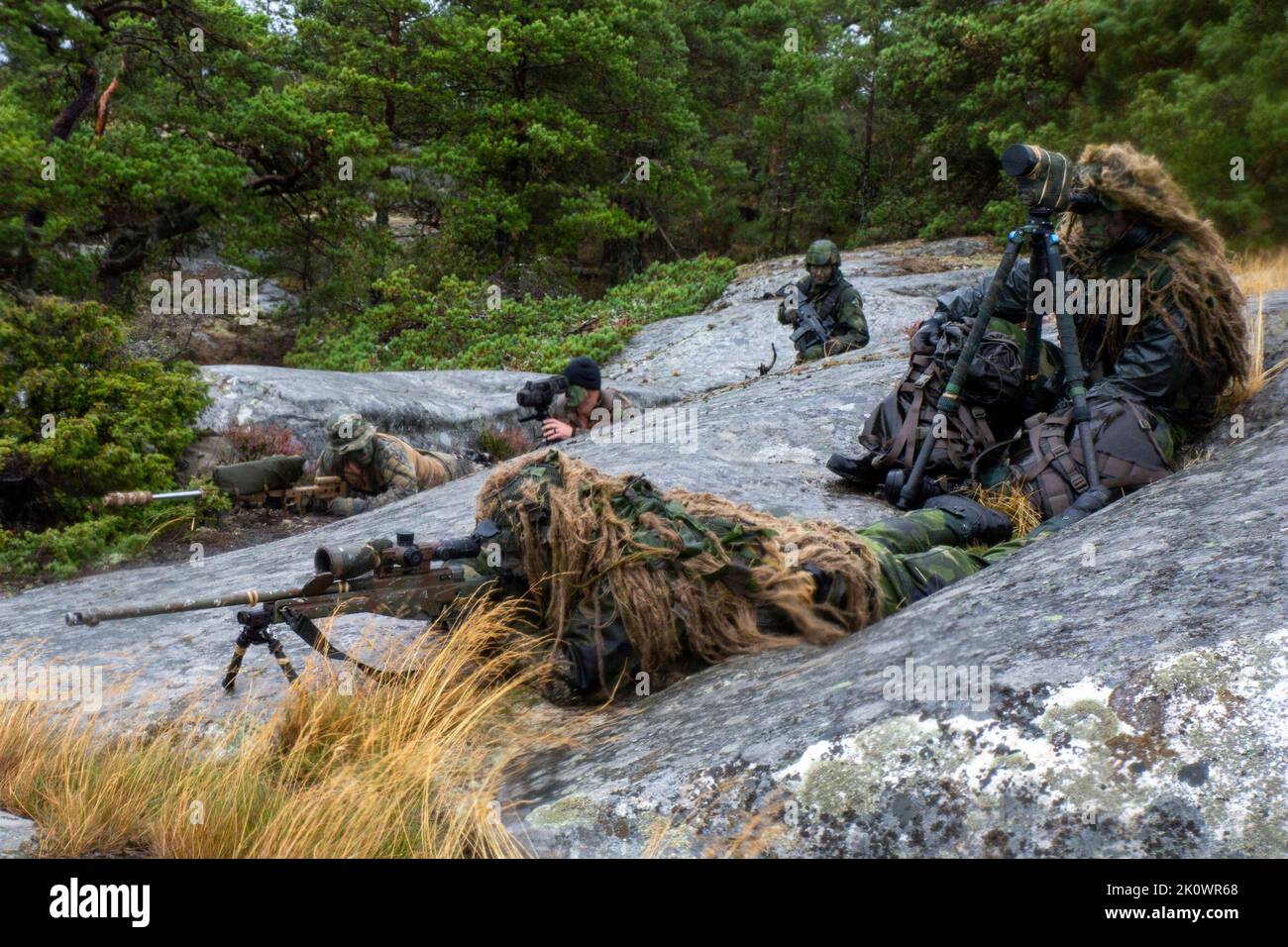 Swedish Marines with Coastal Ranger Reconnaissance platoon, 2d Swedish ...
