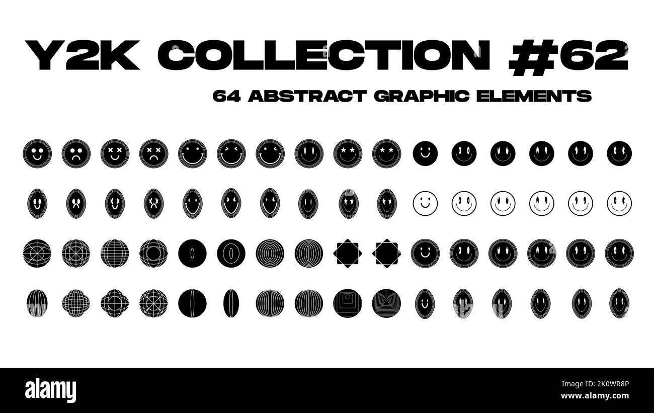Vector set of Y2K stars and retro-futuristic elements for decoration Stock Vector Image & Art ...