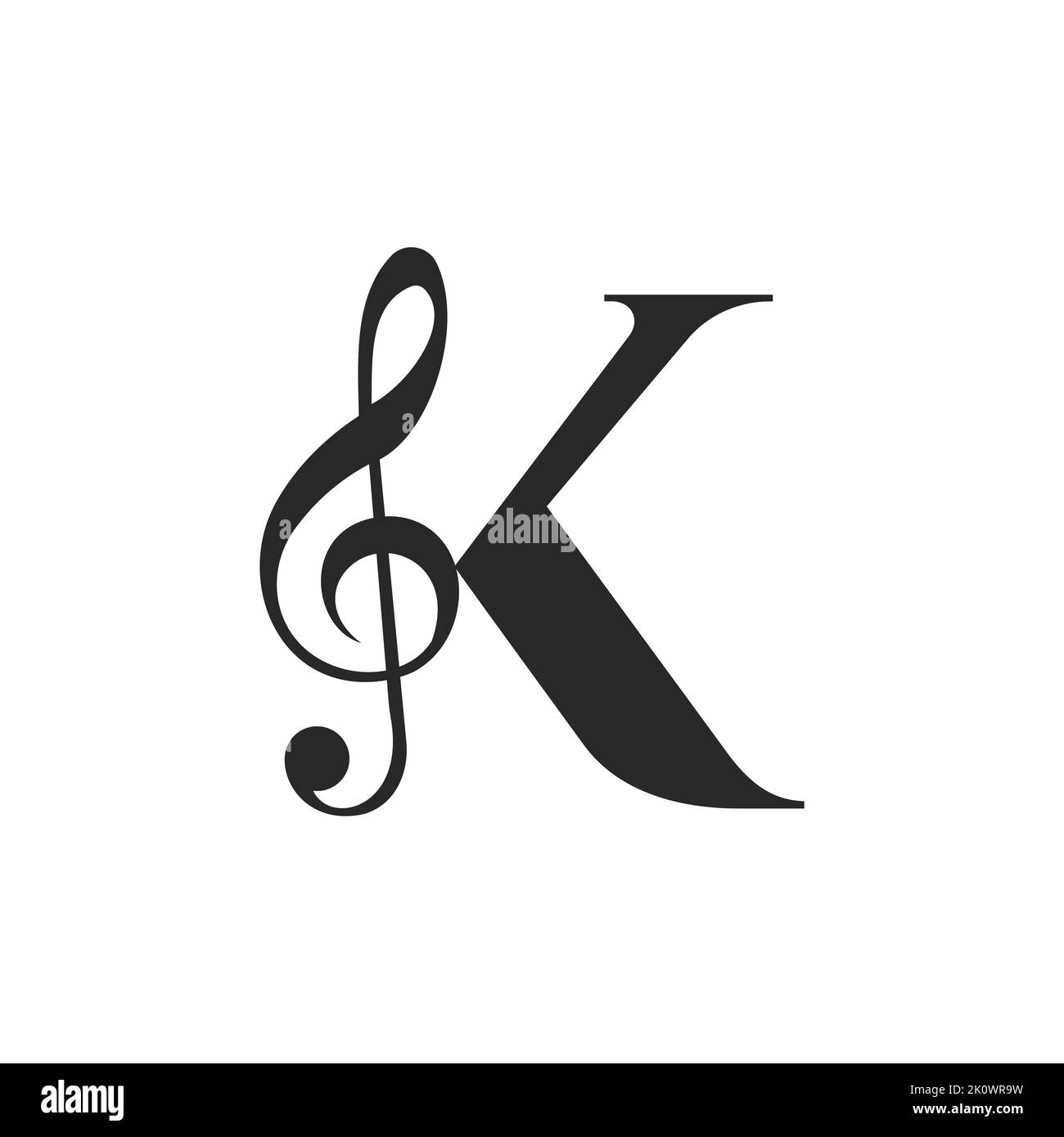 Initial Letter K Music Logo. Dj Symbol Podcast Logo Icon Vector ...