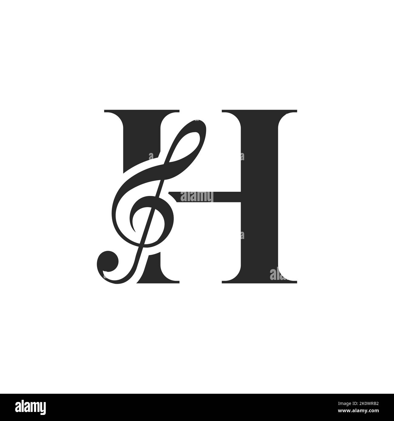 Initial Letter H Music Logo. Dj Symbol Podcast Logo Icon Vector ...