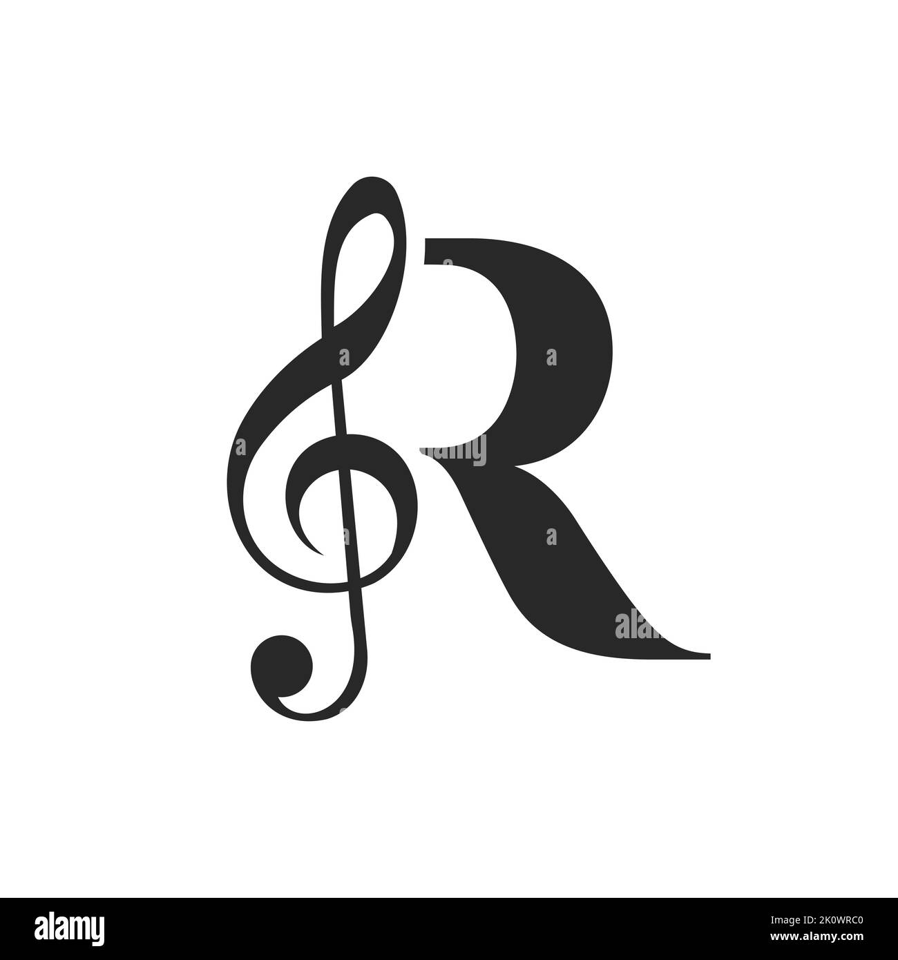Initial Letter R Music Logo. Dj Symbol Podcast Logo Icon Vector ...