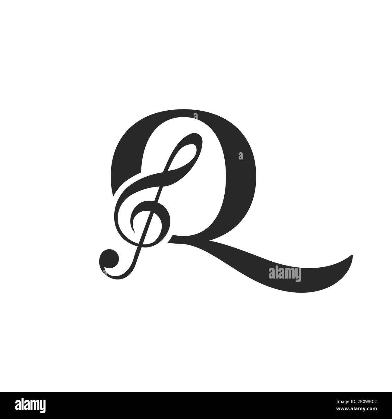 Initial Letter Q Music Logo. Dj Symbol Podcast Logo Icon Vector ...
