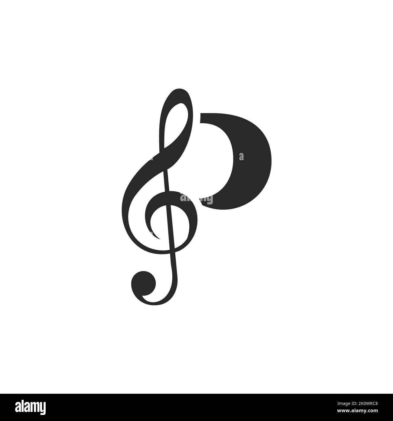 Initial Letter P Music Logo. Dj Symbol Podcast Logo Icon Vector ...