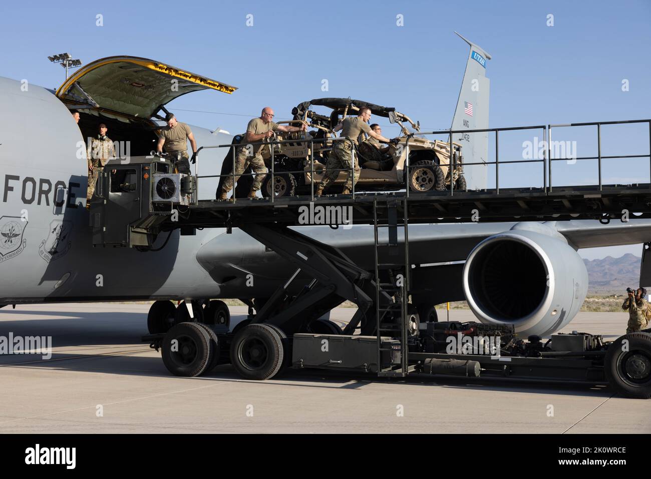 During an agile combat employment joint force exercise, members from ...