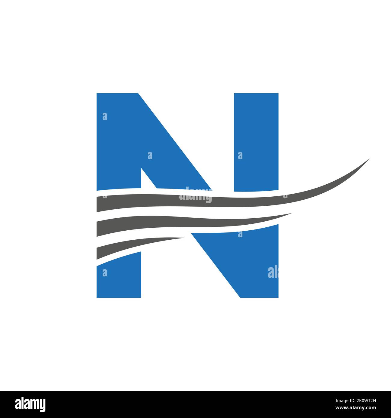 Initial Monogram Letter N Logo Design. Modern N Logotype Vector ...