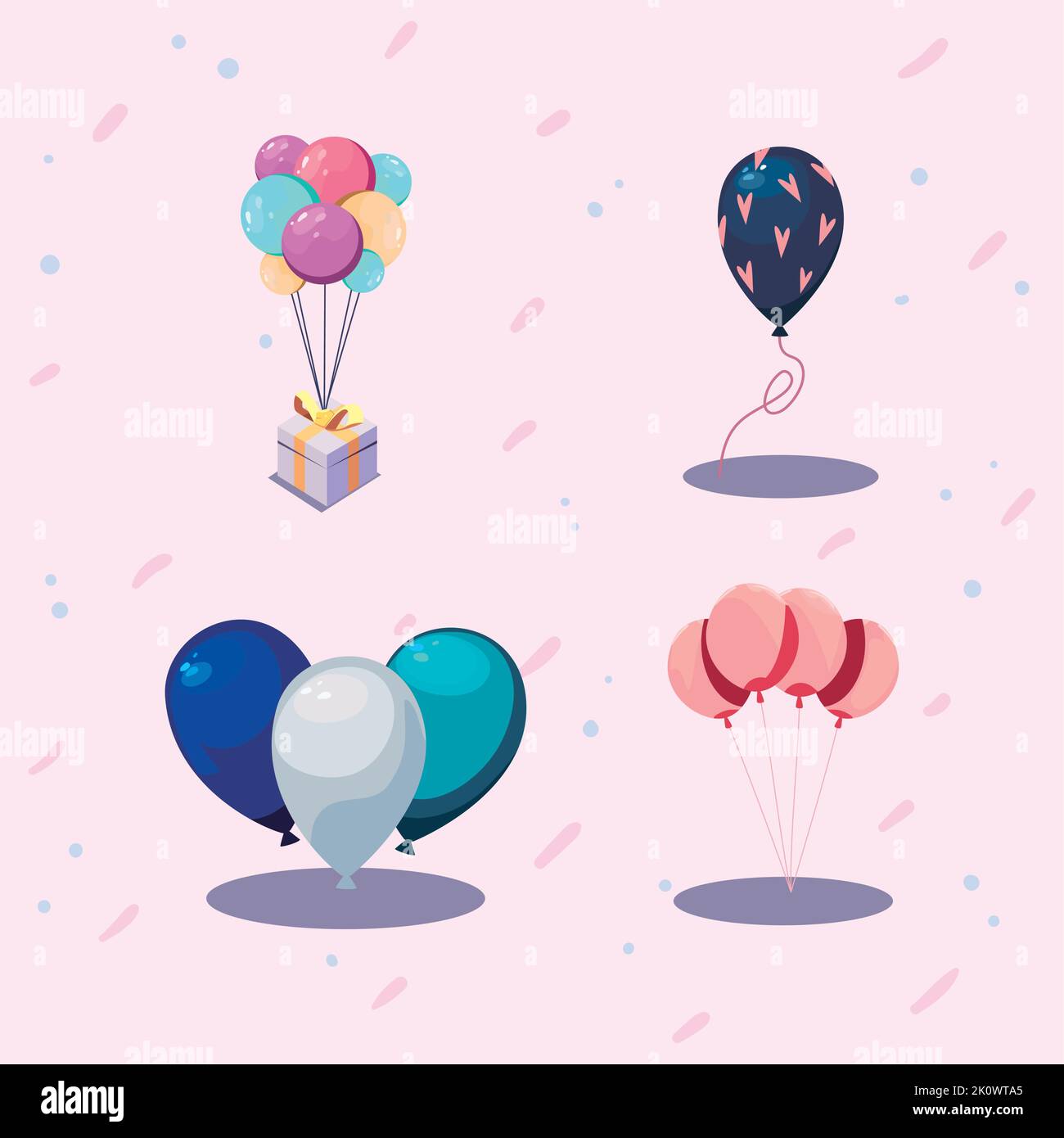 flat balloons bundle Stock Vector Image & Art - Alamy