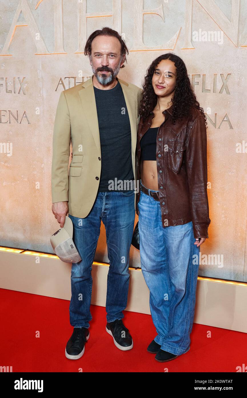 Vincent Perez and Tess Perez attends 'Athena' Netflix Paris film ...