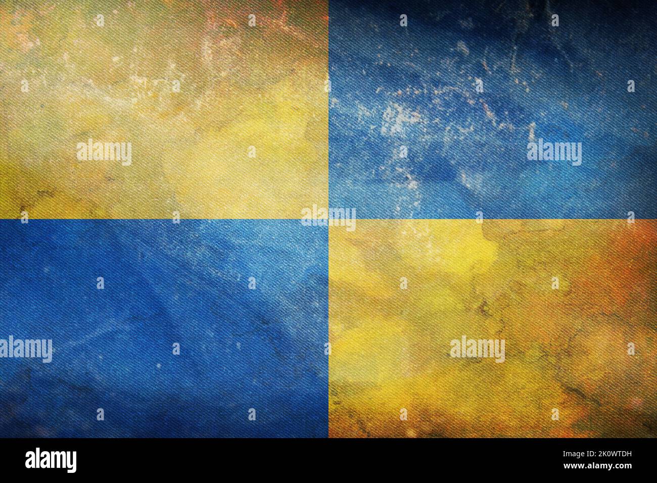 Top view of retro flag Strzelin, Poland with grunge texture. Polish ...