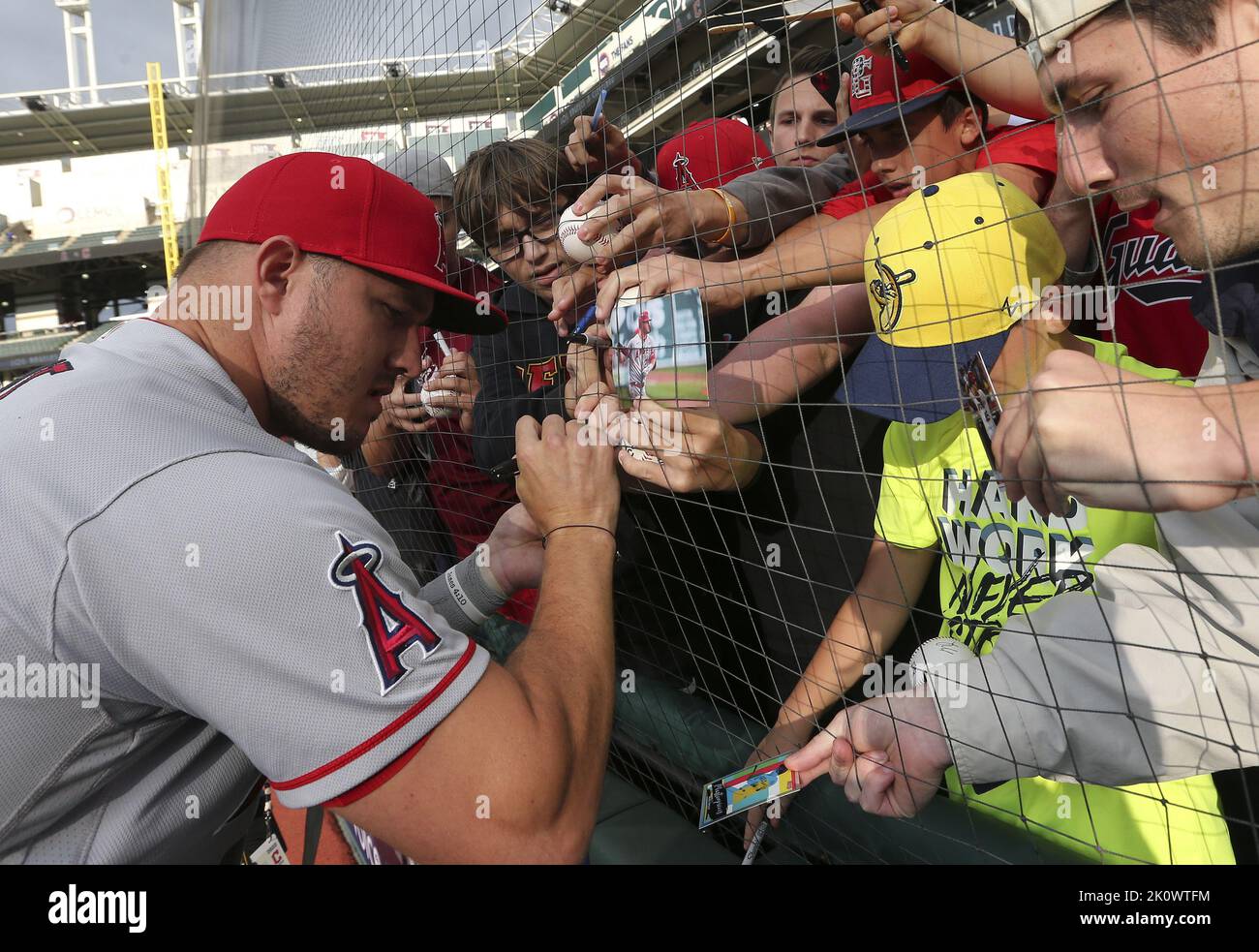 Cleveland, United States. 13th Sep, 2022. Los Angeles Angels Mike Trout ...