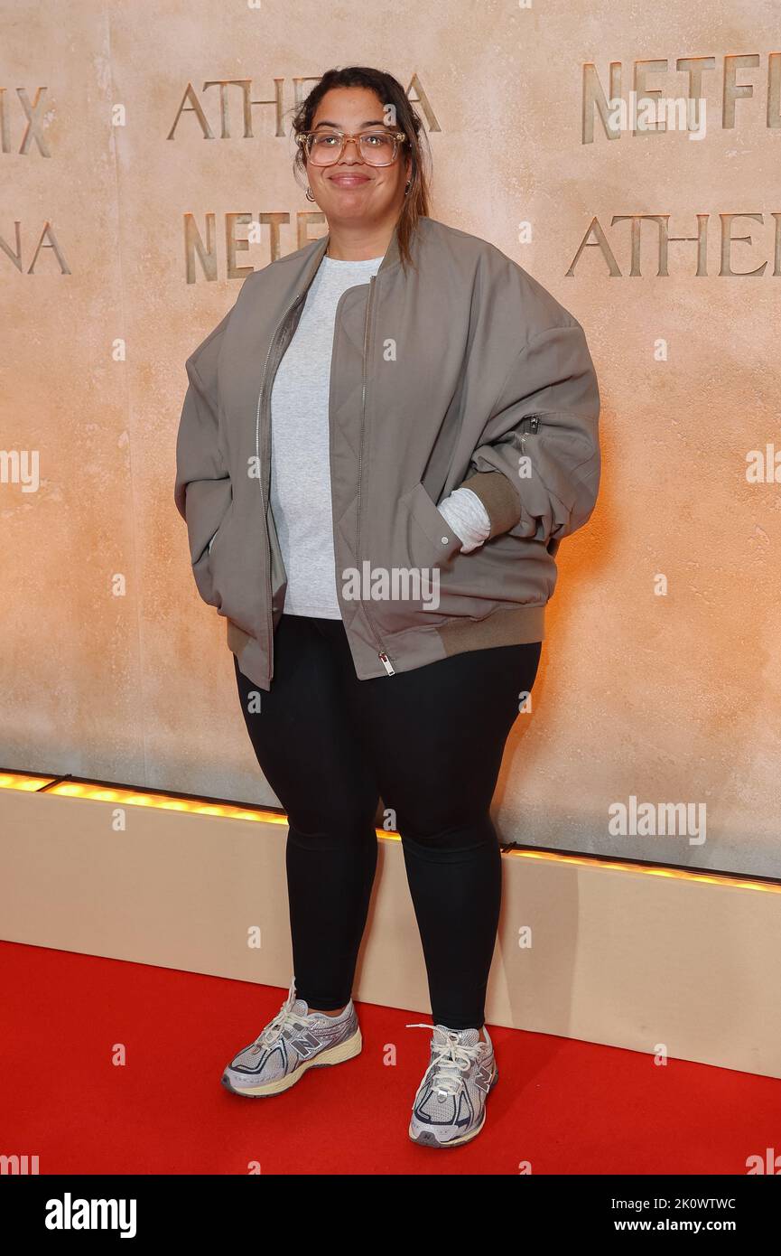 Melha Bedia attends 'Athena' Netflix Paris film Premiere At Salle ...
