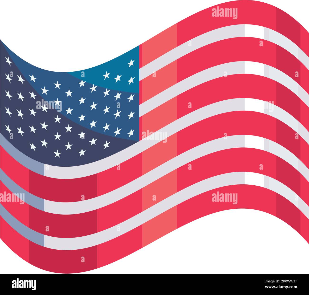 flat american flag Stock Vector Image & Art - Alamy