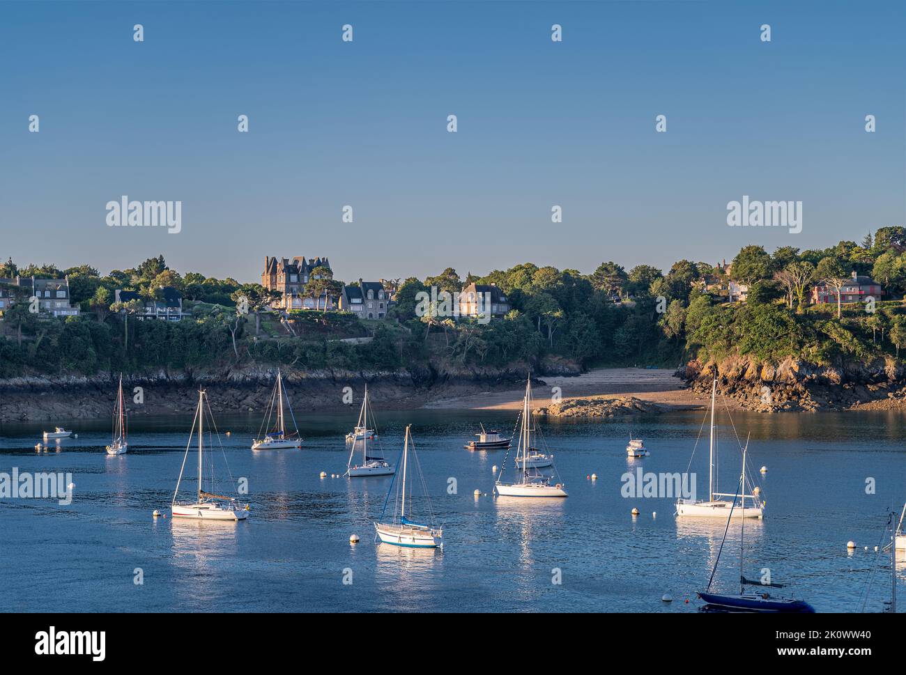 St. Malo, Brittany, France - July 8, 2022: Morning light on white ...