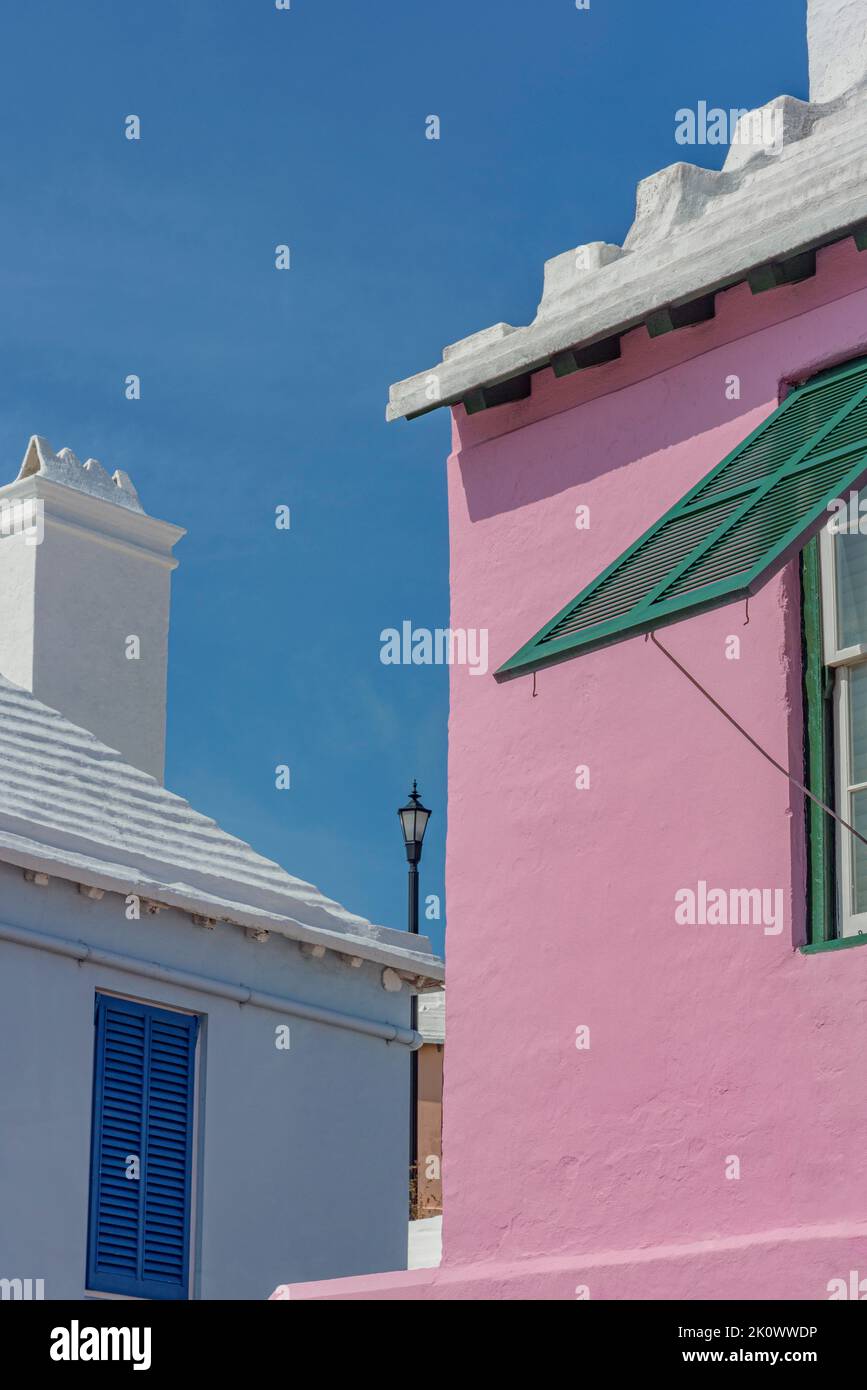 Bermuda Architecture Town of St. George Pastel Houses Detail Close Up ...
