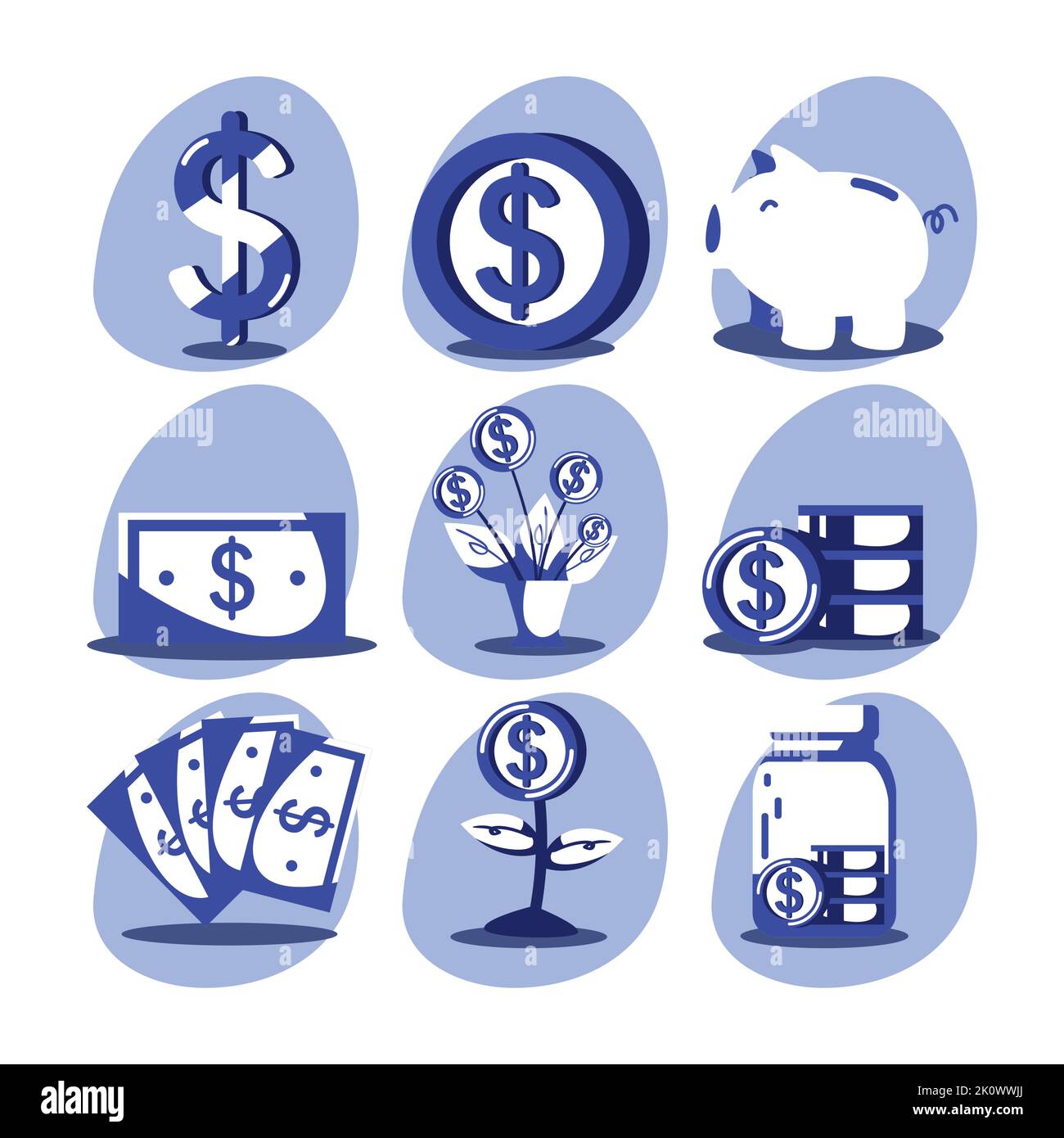 flat money income items Stock Vector Image & Art - Alamy