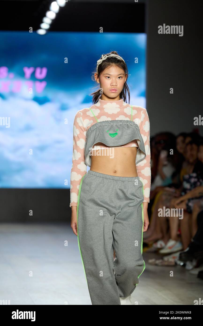 New York, NY, USA. 11th Sep, 2022. Alex S. Yu presents his runway ...