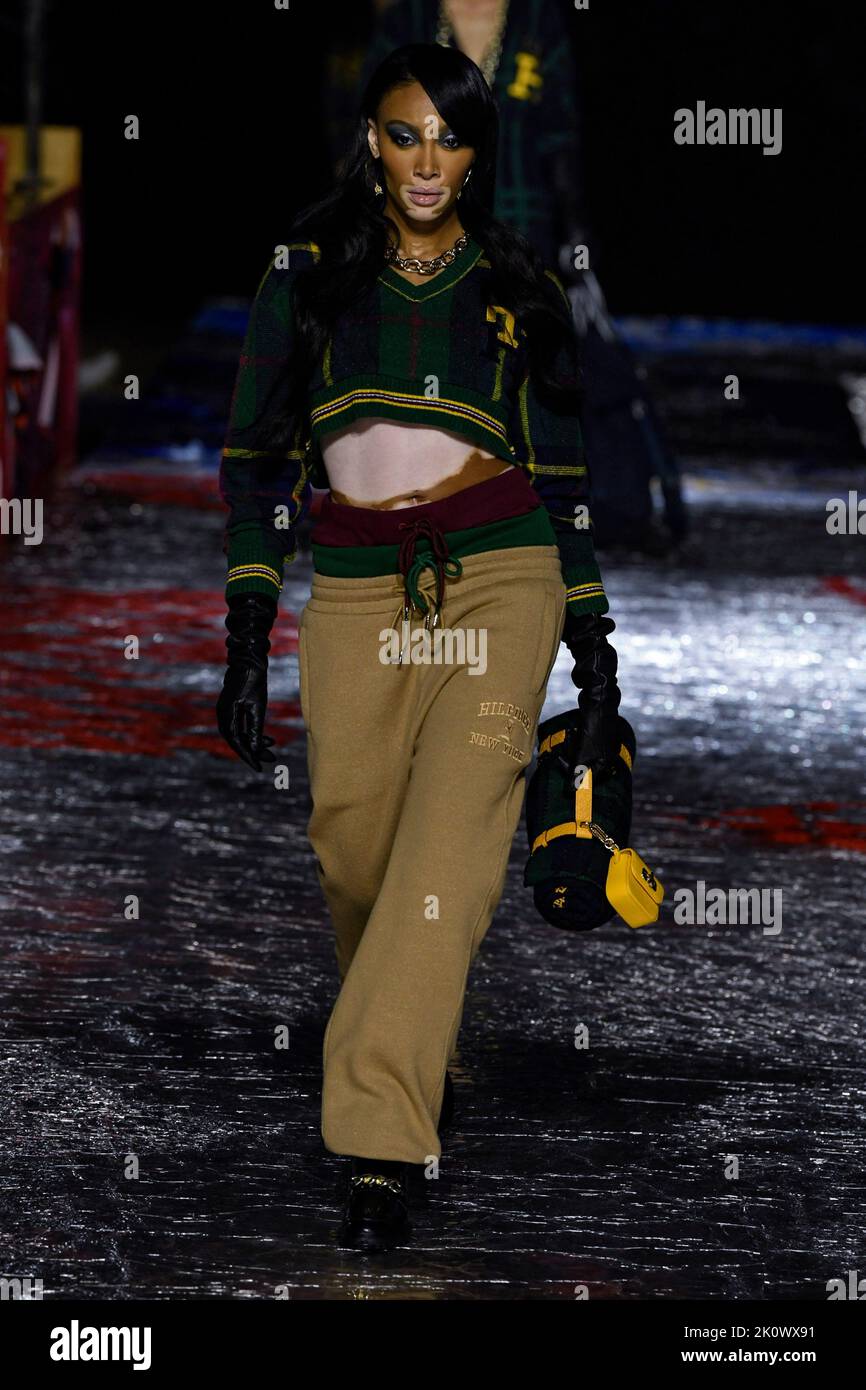 Model Winnie Harlow walks on the runway at the Tommy Hilfiger fashion ...