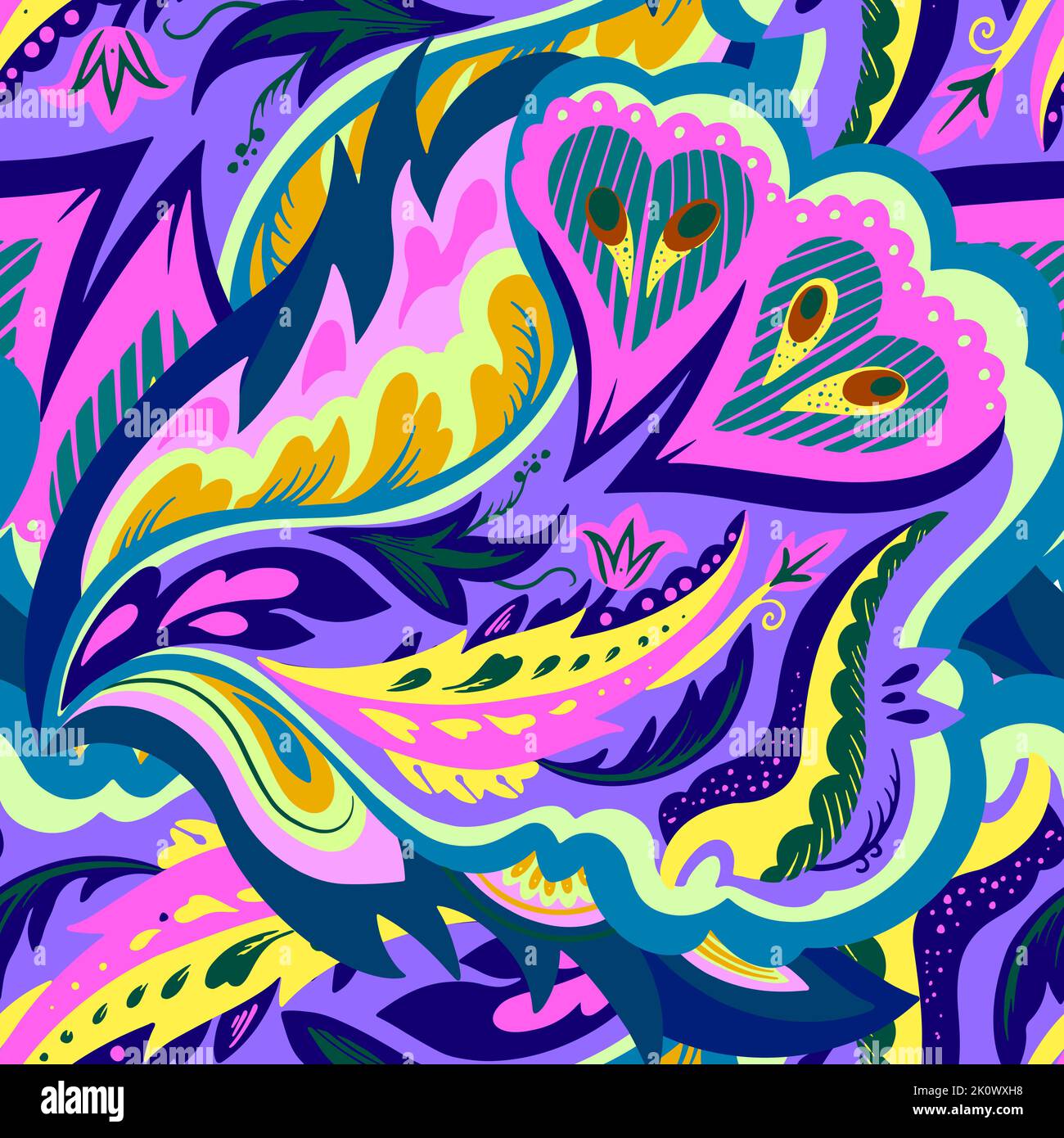 Seamless psychedelic waves pattern hi-res stock photography and images ...
