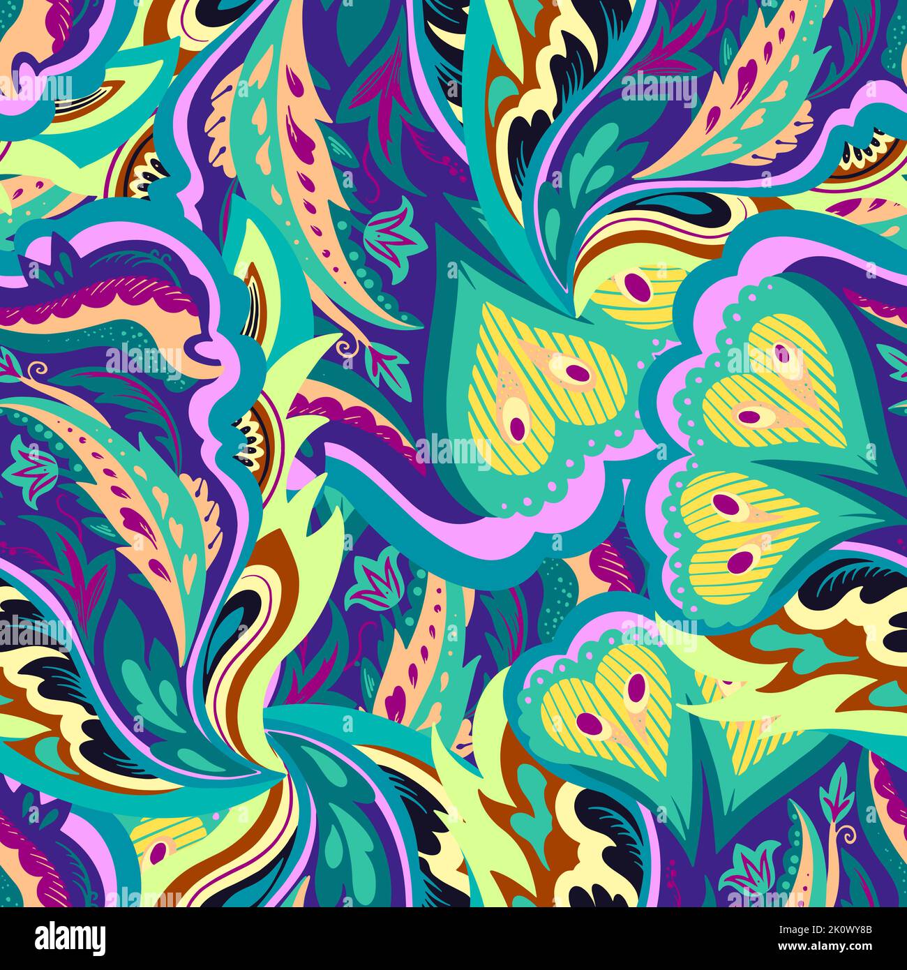Seamless psychedelic waves pattern hi-res stock photography and images ...