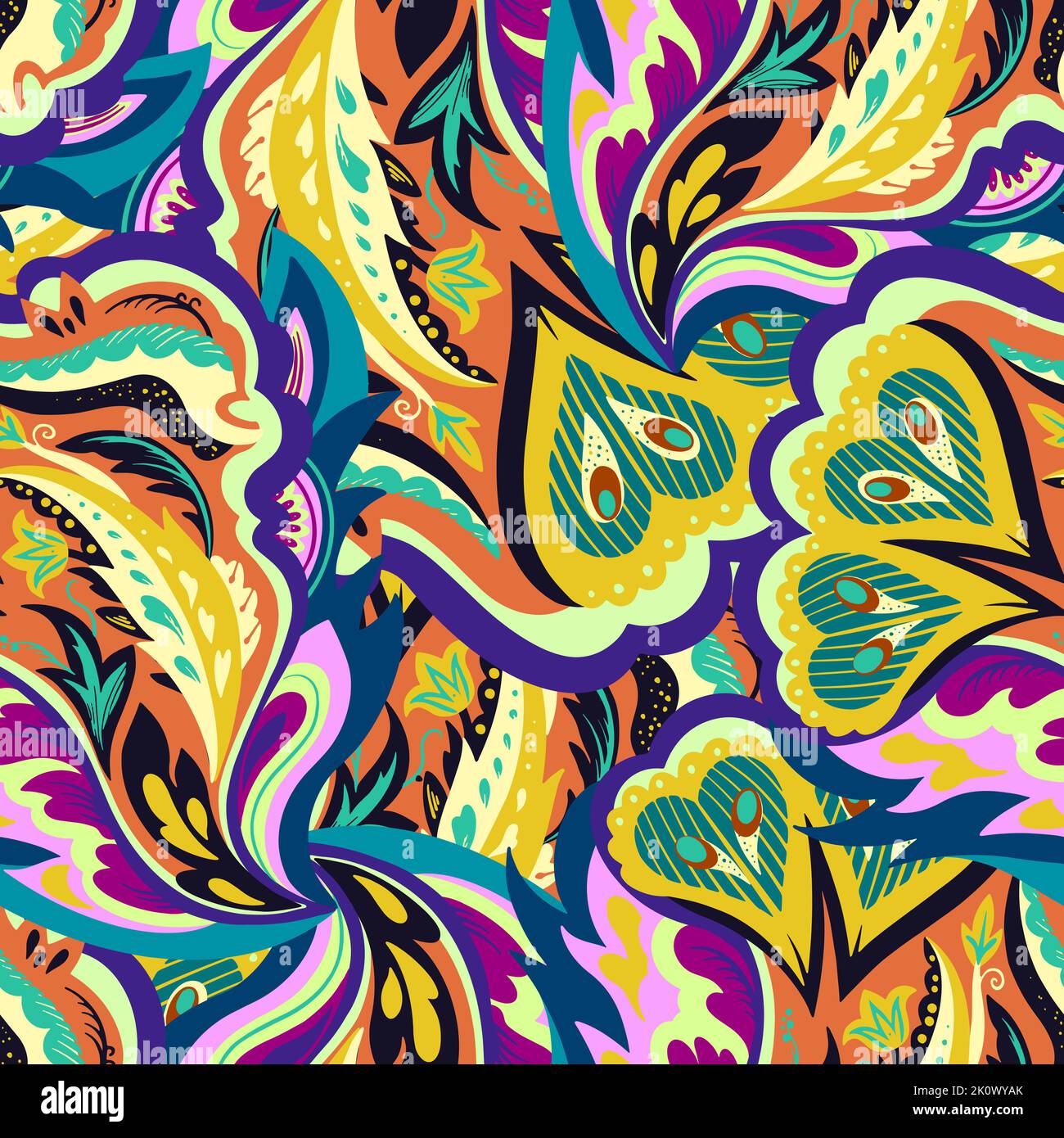 Seamless psychedelic waves pattern hi-res stock photography and images ...