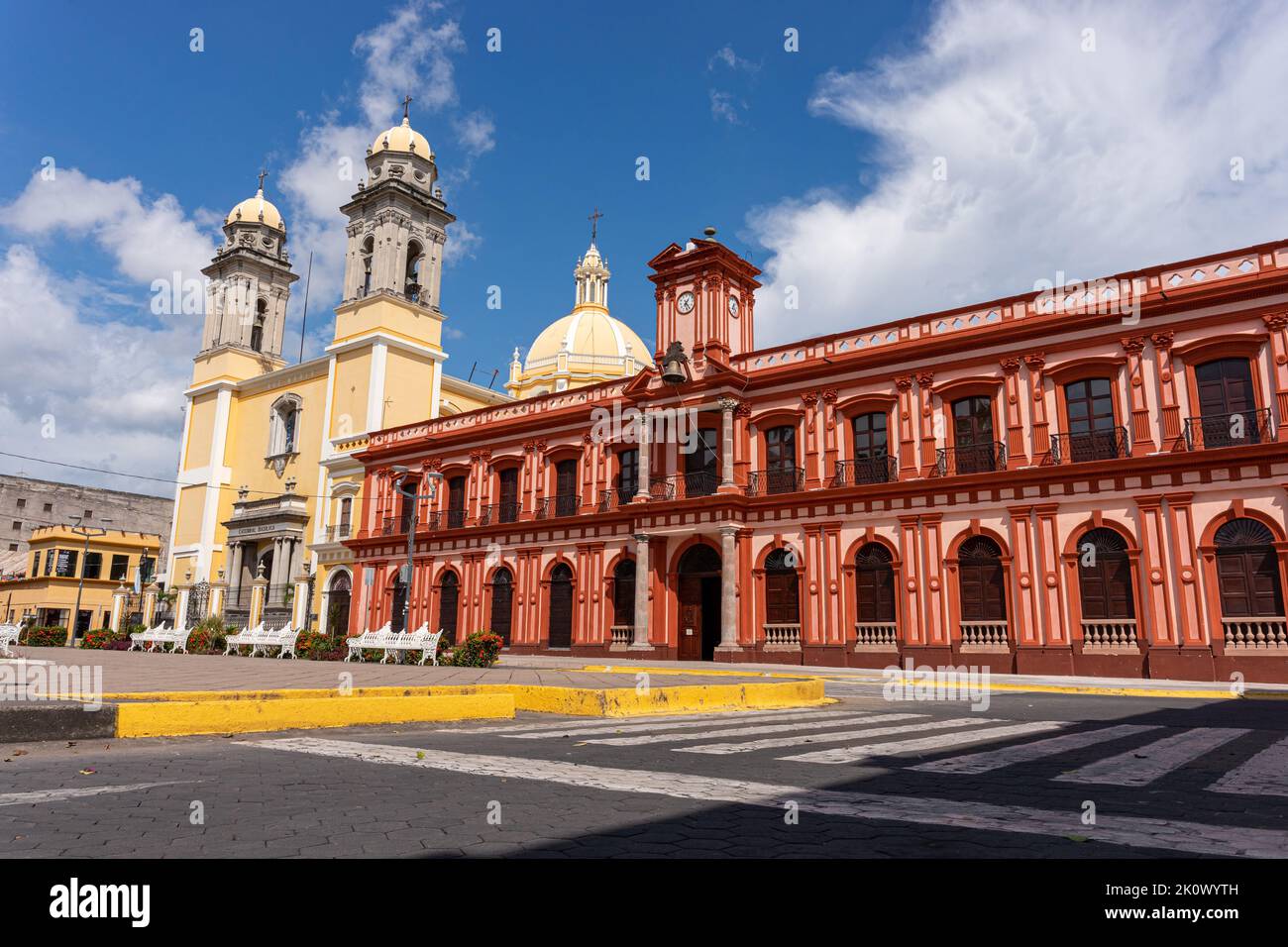 Colima, mexico, Colonial church and government palace of Colima ...