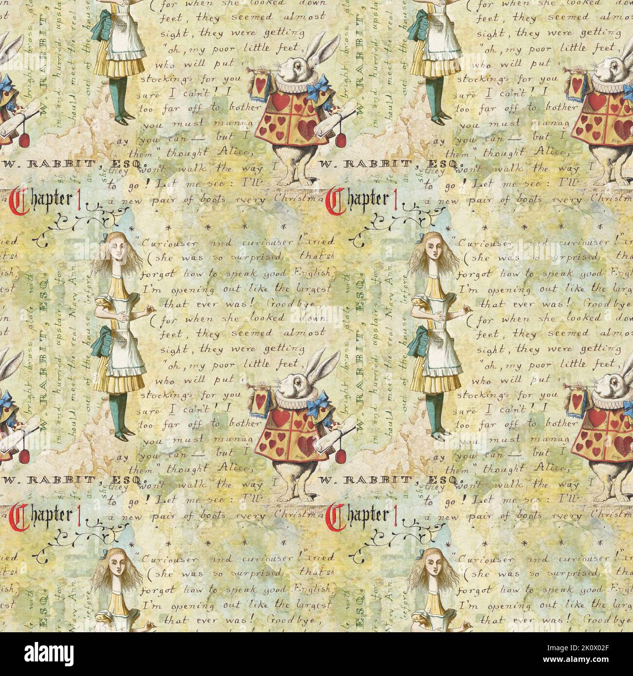 Alice and wonderland collage hi-res stock photography and images - Alamy