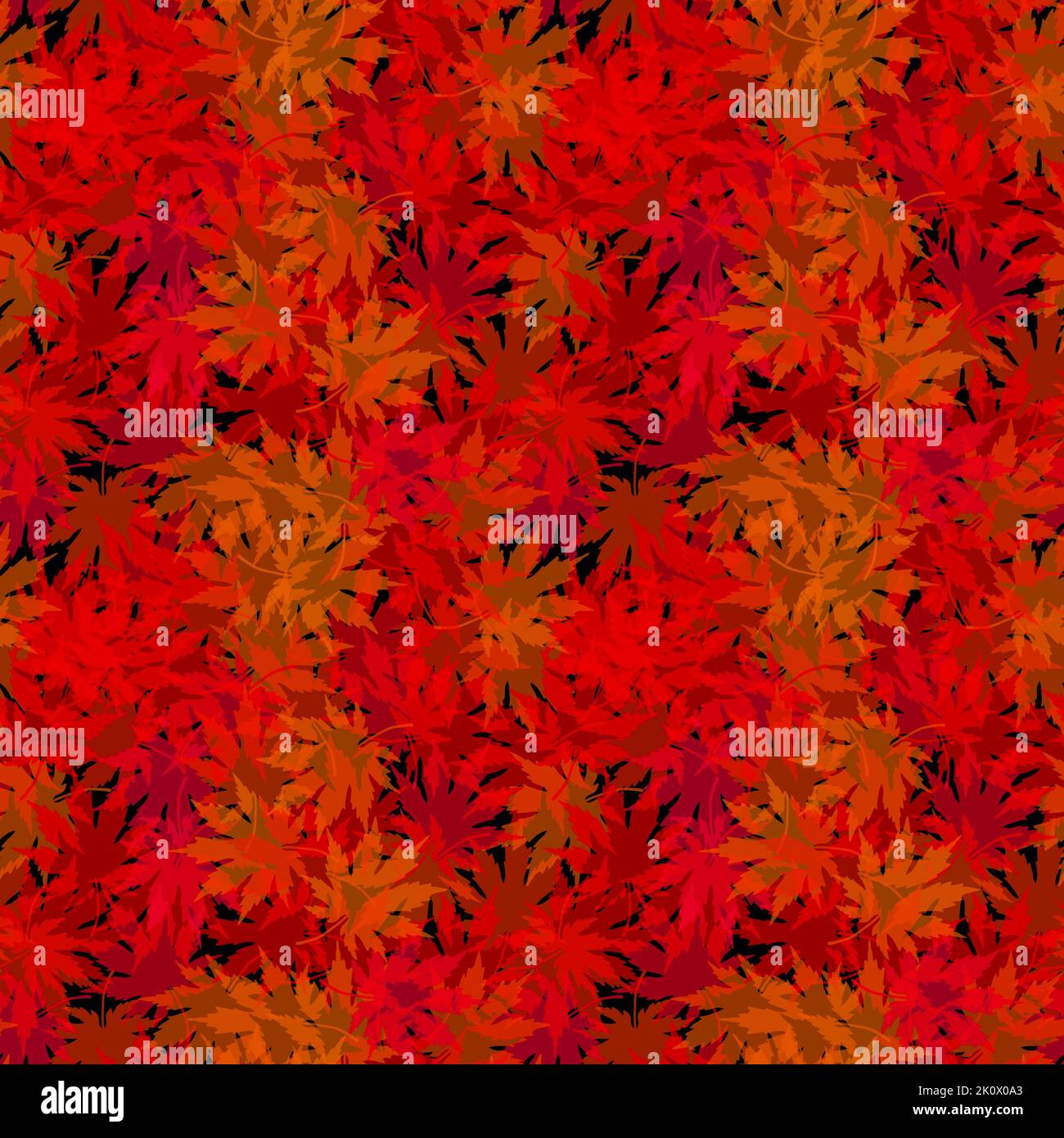 Japanese maples seamless autumn leaves pattern for wrapping paper and ...