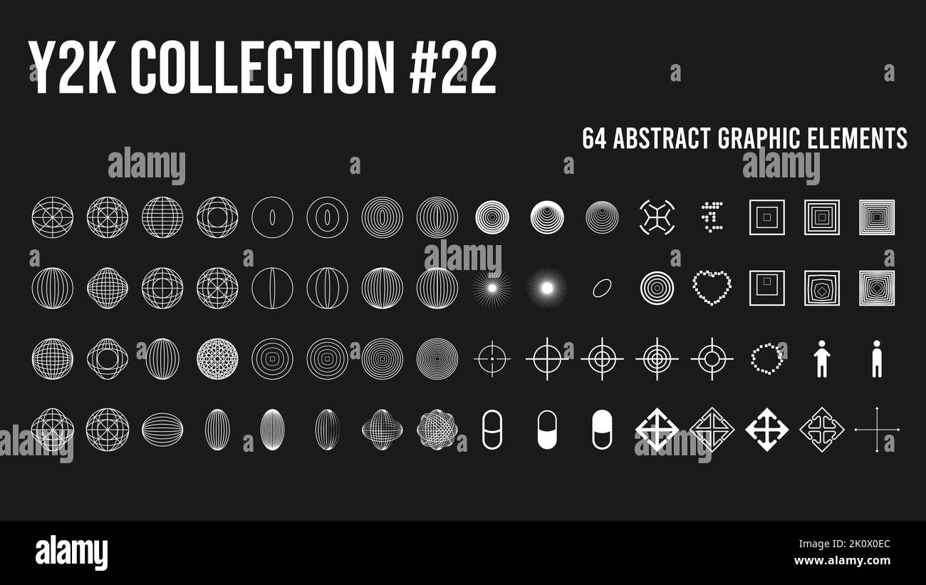 Geometric brutalist star bold elements. New modern abstract shapes ...