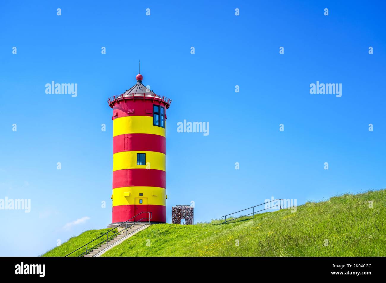 Pilsum Lighthouse in Greetsiel, Krummhoern, North Sea, Germany Stock ...
