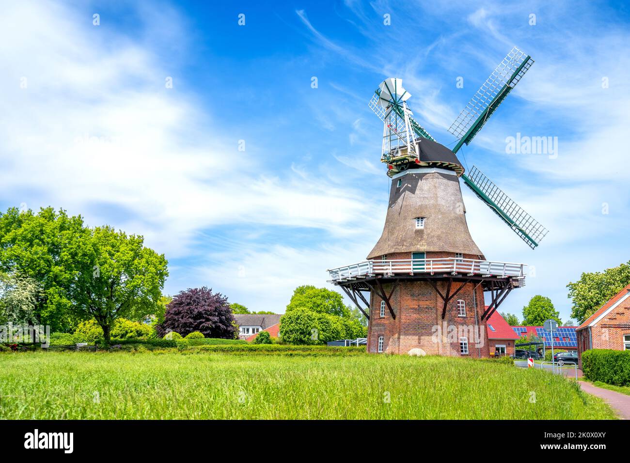 Windmill in Nenndorf Westerholt, Germany Stock Photo - Alamy