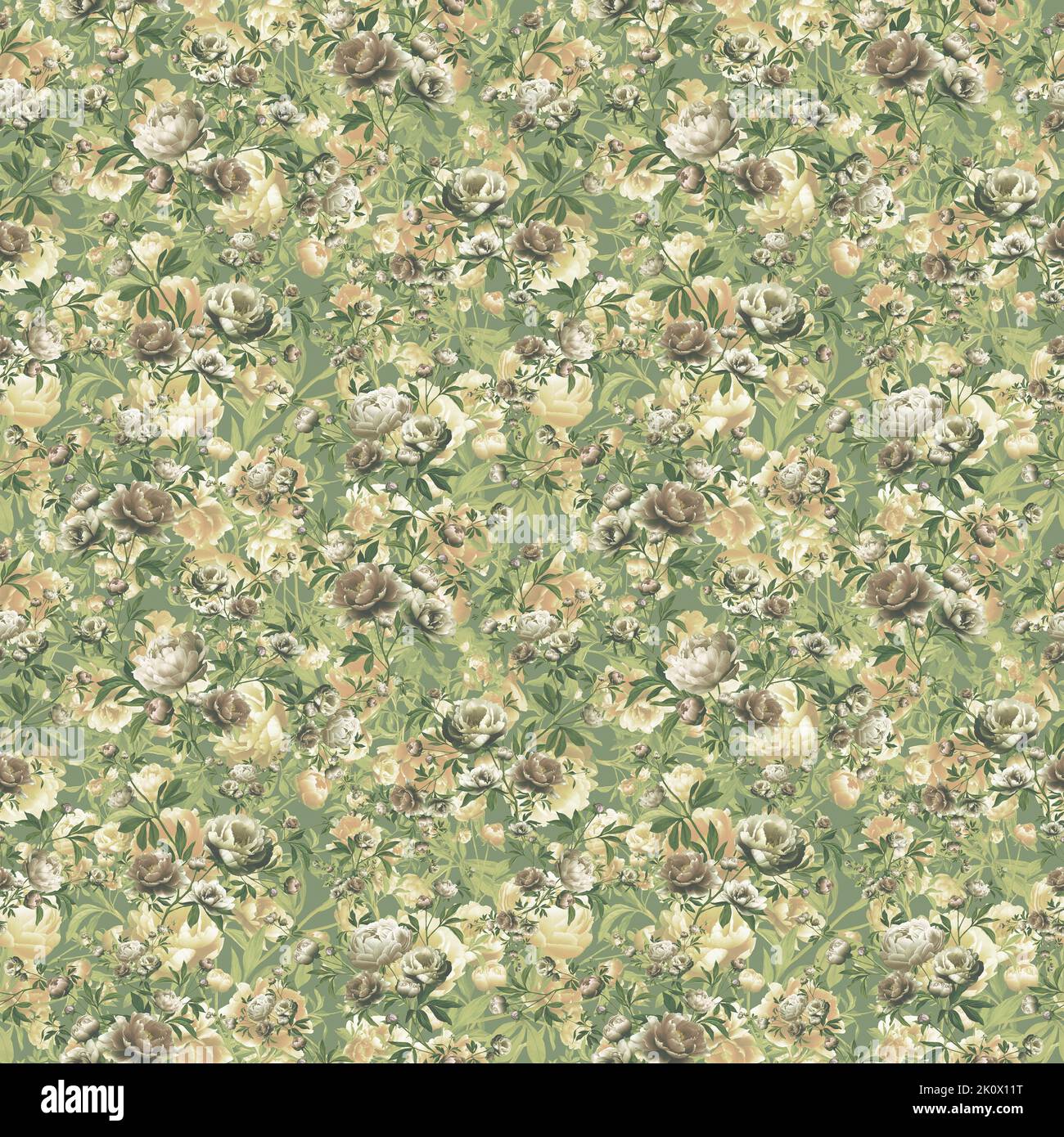 Seamless floral pattern. Vintage textile design Stock Photo - Alamy