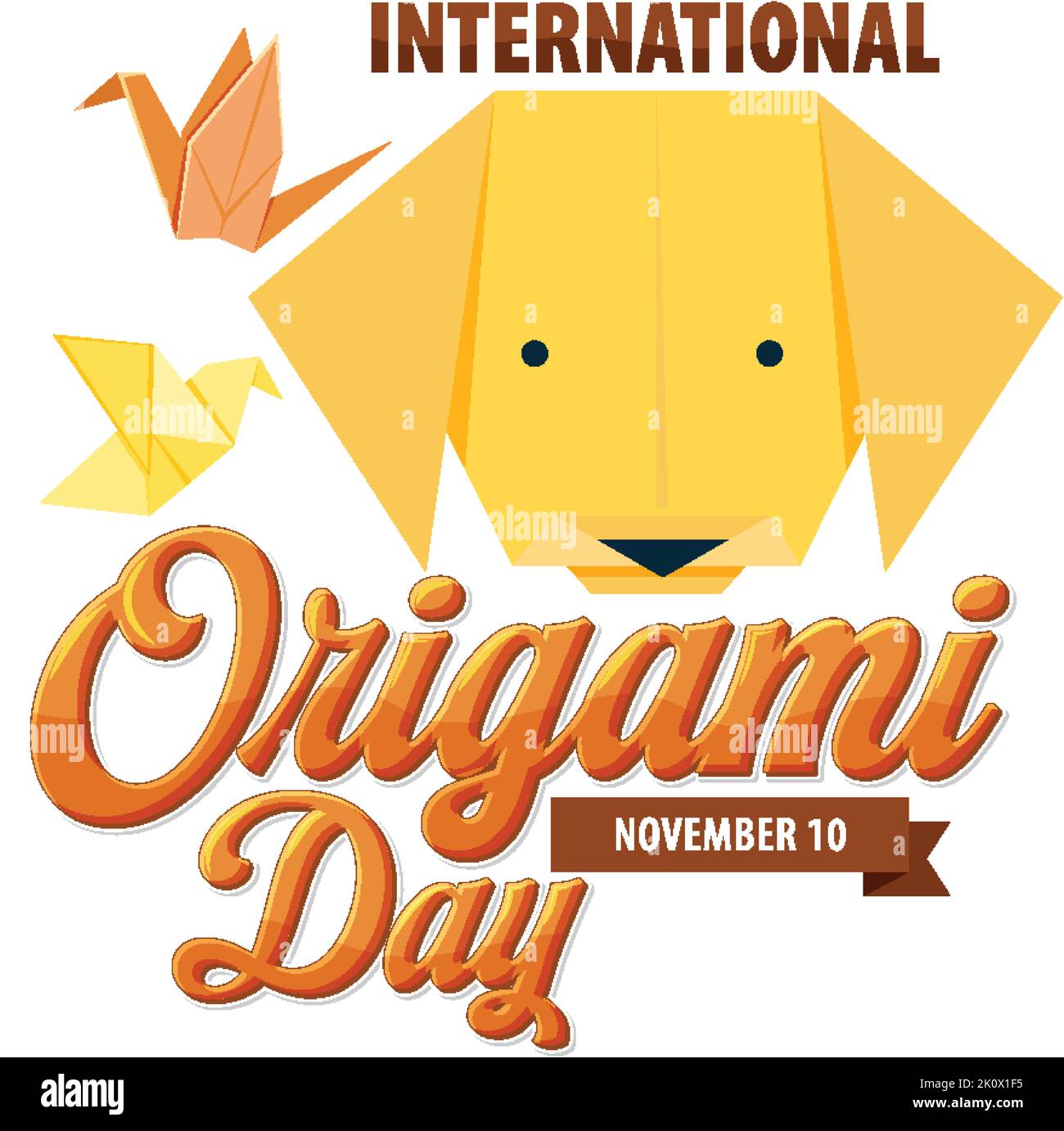 International Origami Day Banner Design illustration Stock Vector Image ...