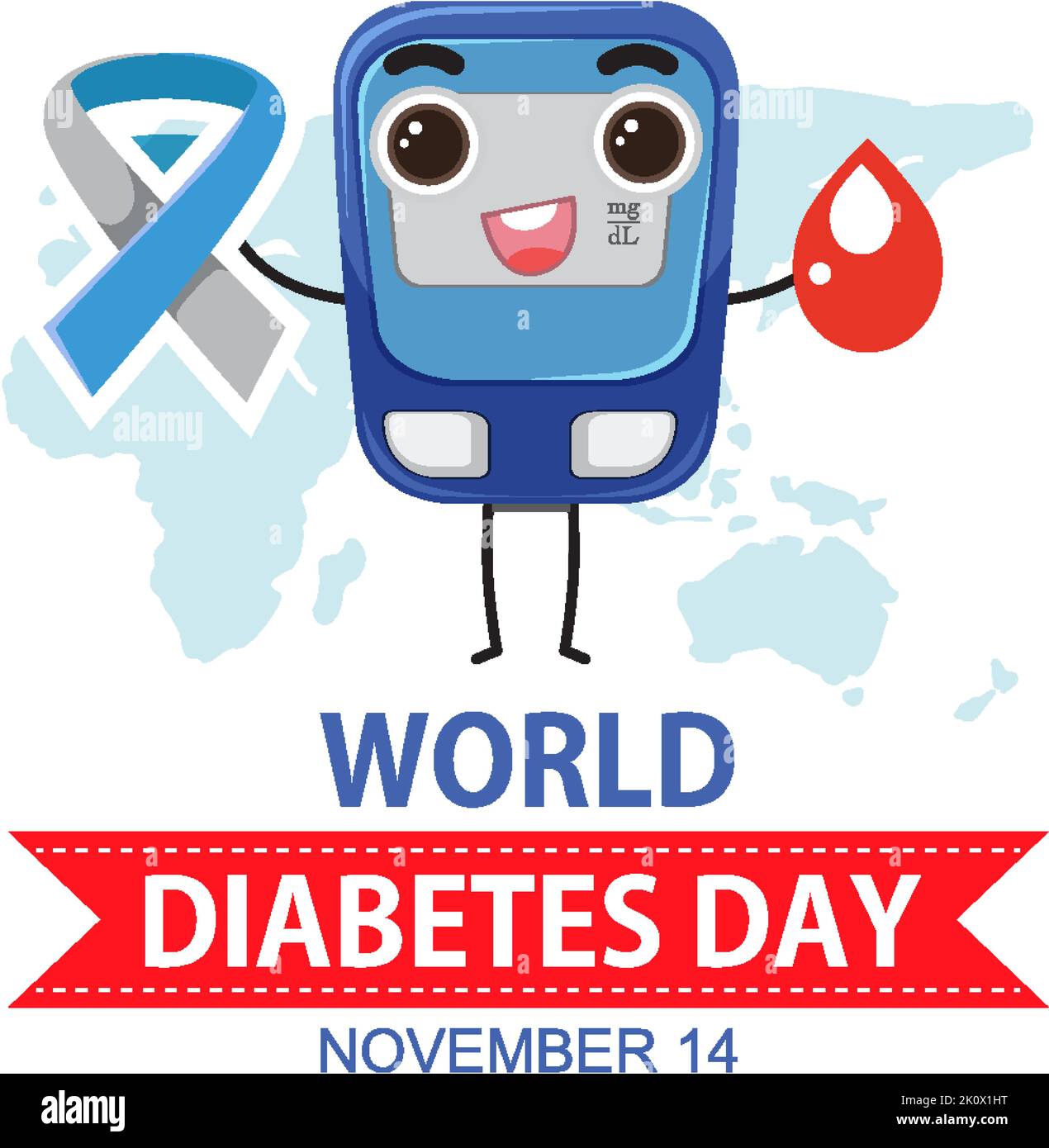 World Diabetes Day Logo Design illustration Stock Vector Image & Art ...