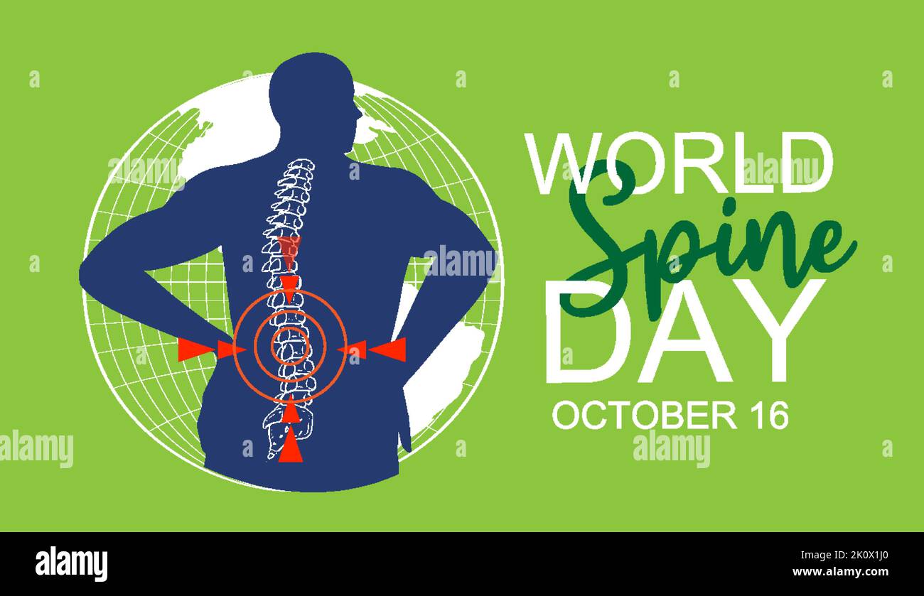 World Spine Day Banner Design illustration Stock Vector Image & Art - Alamy