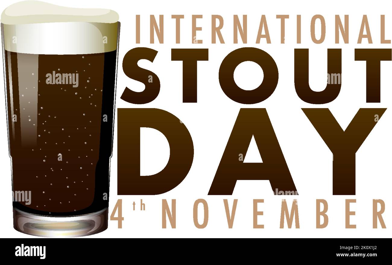 International Stout Day Banner Design illustration Stock Vector Image ...