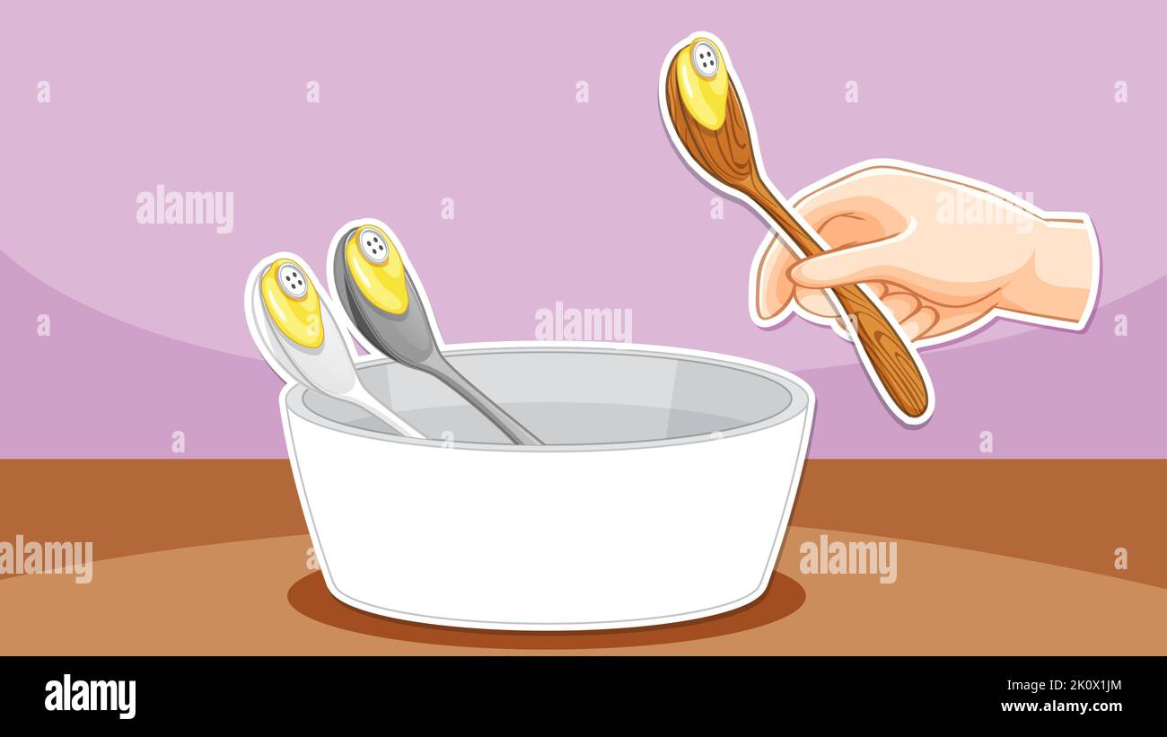 Thumbnail design with science experiment objects illustration Stock ...